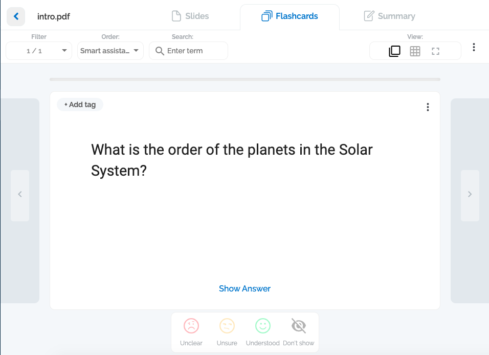 Learn your flashcards – StudySmarter Help Centre